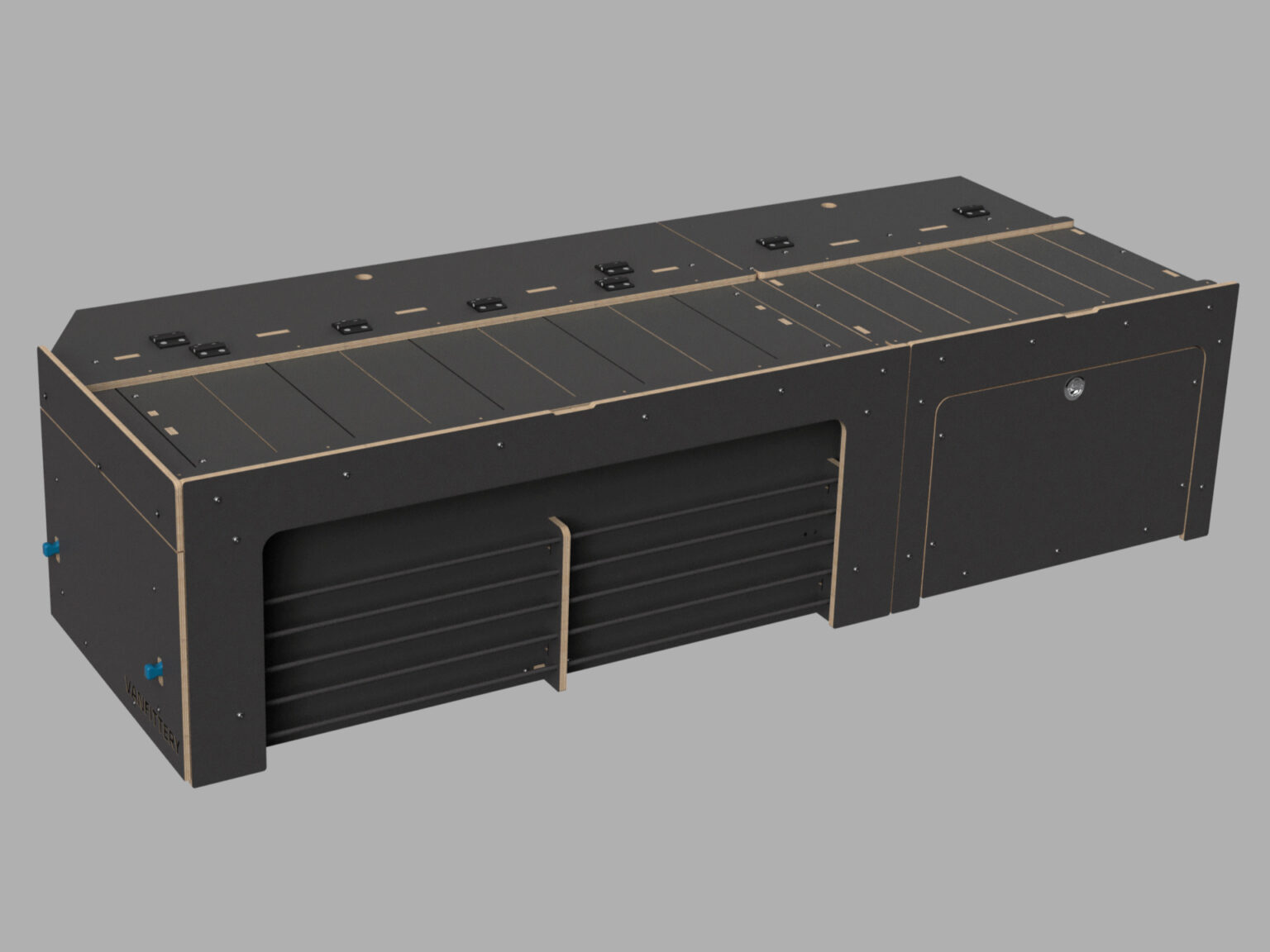 Cross pull-out bed system for campers