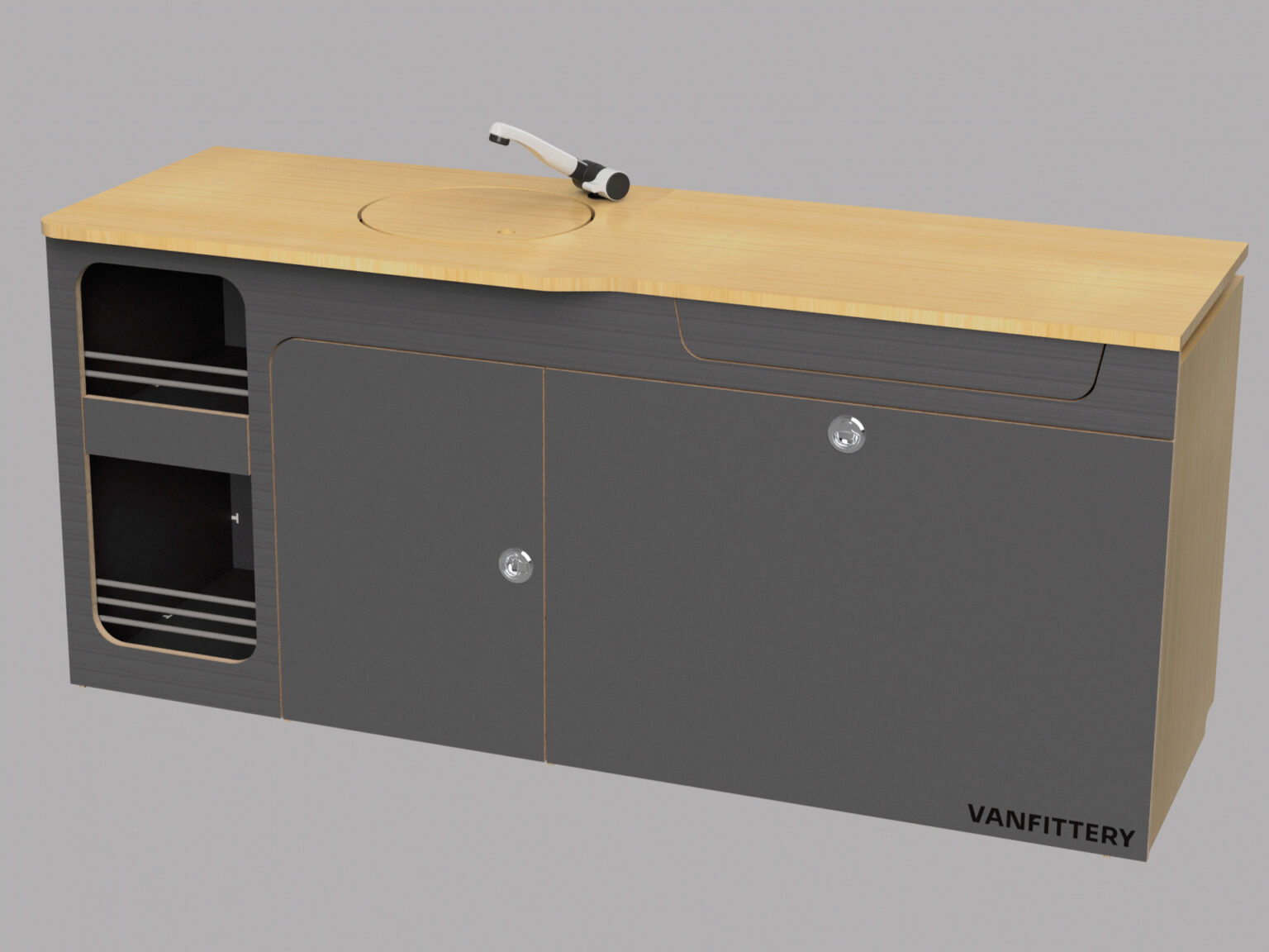 Van kitchen - pull-out camper kitchen